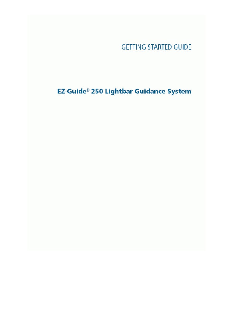 Trimble - EZ-Guide 250 Manual | PDF | Electrical Connector | Global ...