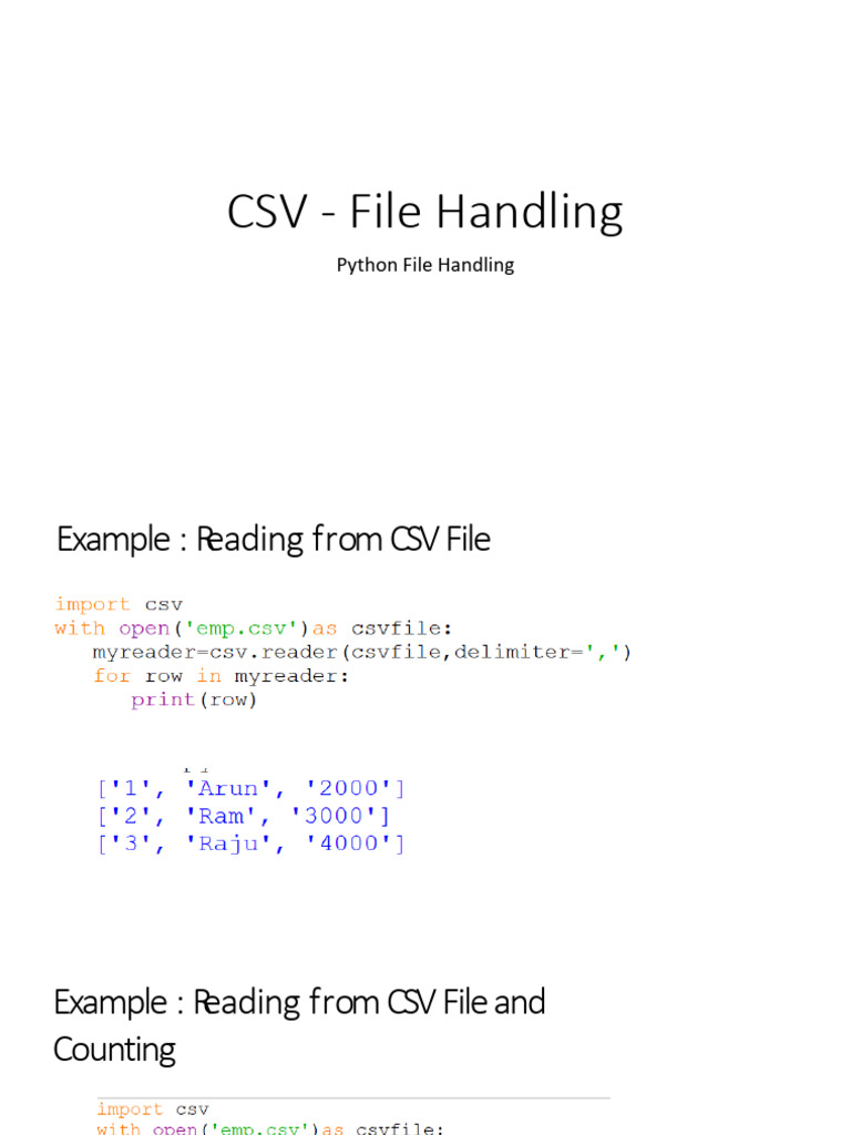 CSV - File Handling - Creating-Searching- Updating- Deleting (2) copy | PDF