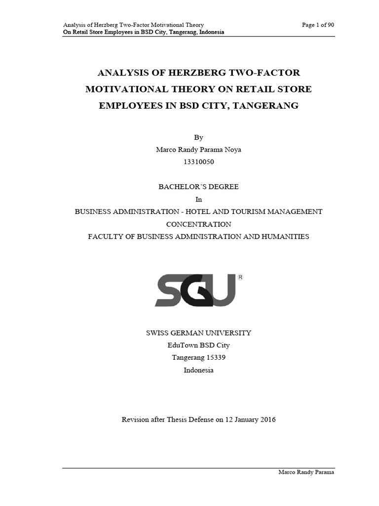 Marco Noya 13310050 TOC | PDF | Motivation | Motivational