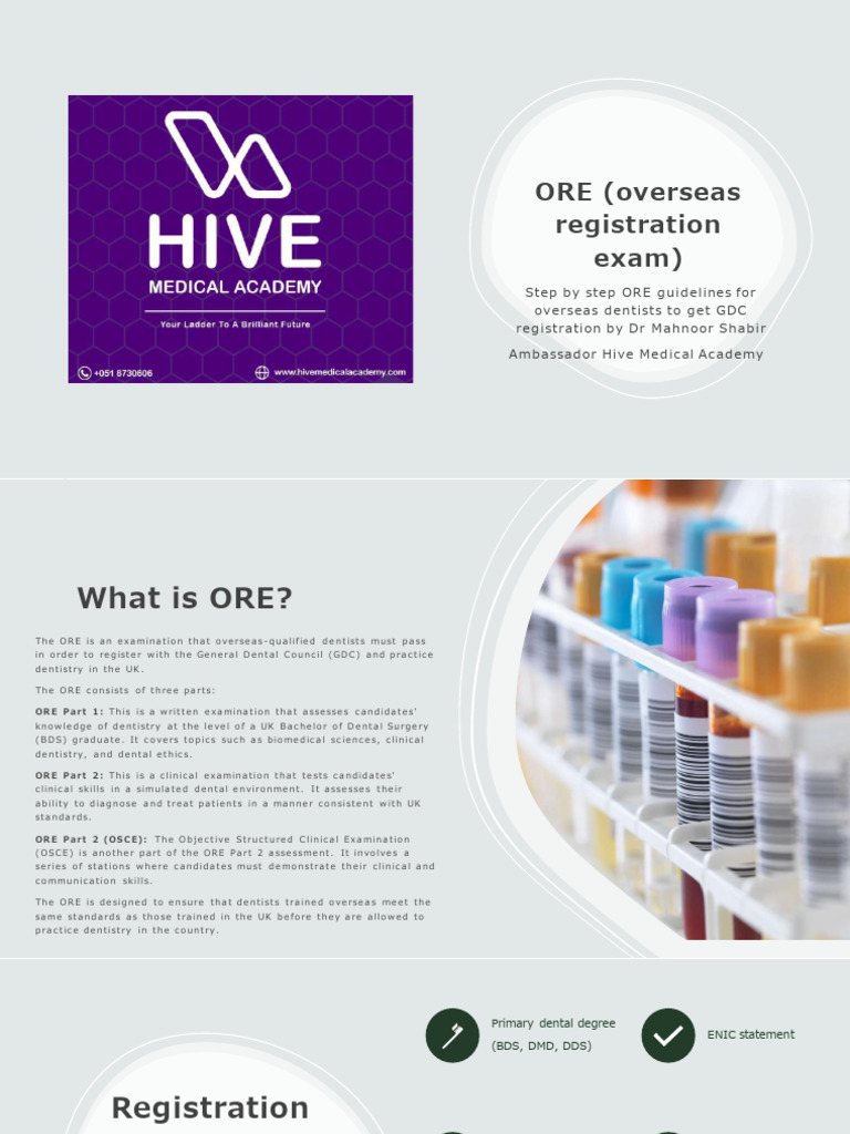 ORE Guidelines 1 | PDF | Dental Degree
