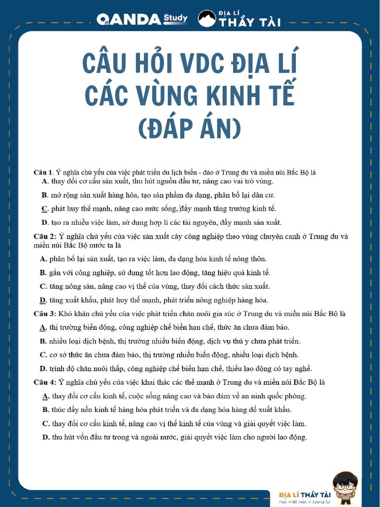 FILE Ä Ã P Ã N - 20 CÃ U VDC Ä Á A LÃ CÃ C VÃ NG KINH Táº | PDF