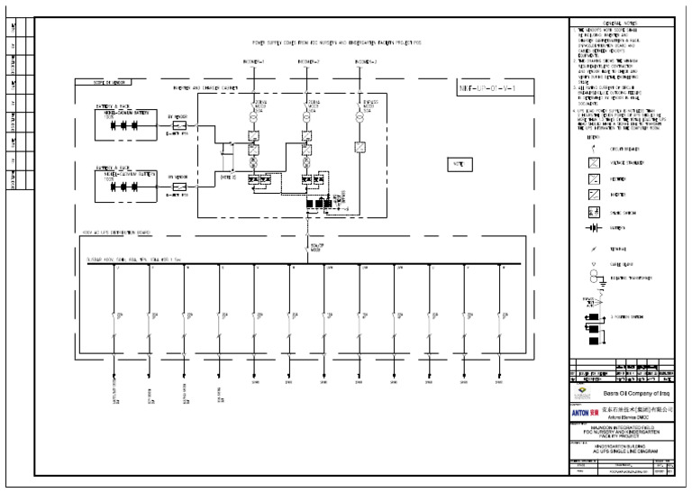 Ea - Focp-Nkf-Aos-Ea-2384-1001 - 001kindergarten Buildingac Ups Single Line Diagram | PDF