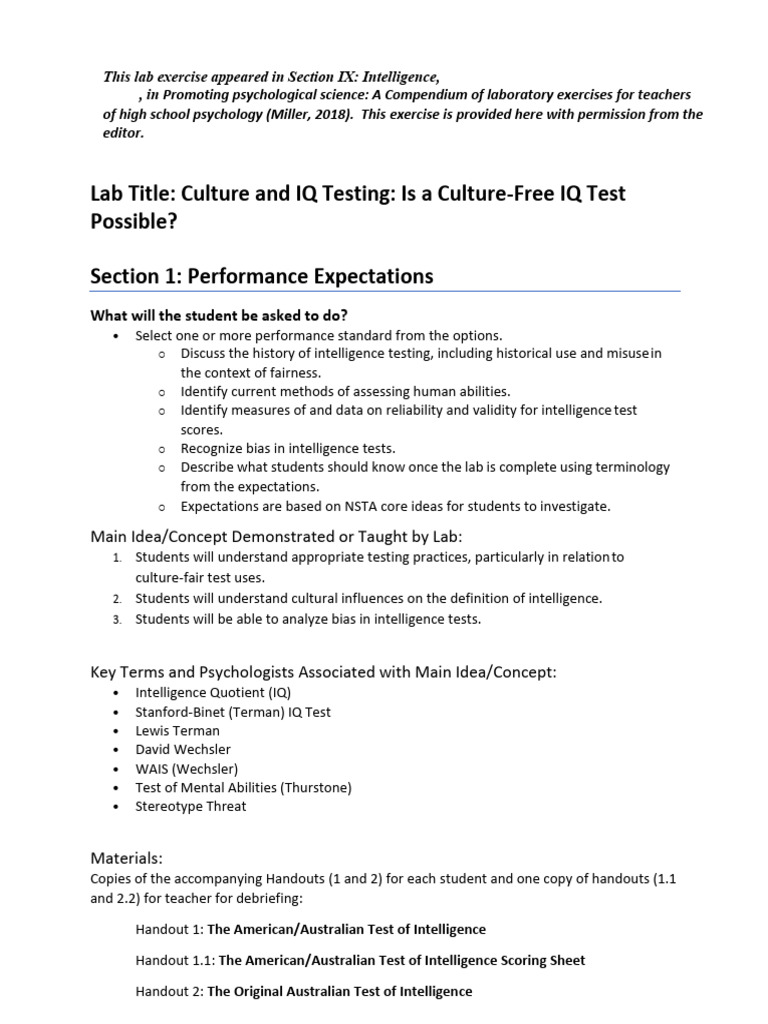 iq-testing-bias | PDF | Intelligence Quotient | Wechsler Adult ...