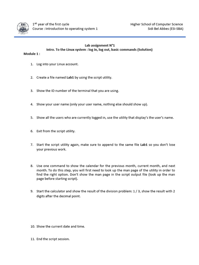 Lab Assignment_1 - Solution | PDF | Computer File | Text File Lab Assignment_1 - Solution | PDF | Computer File | Text File