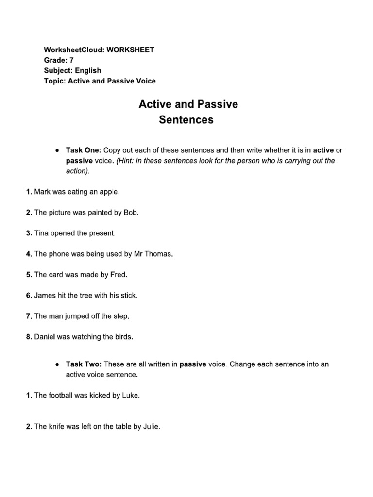 Active and Passive | PDF