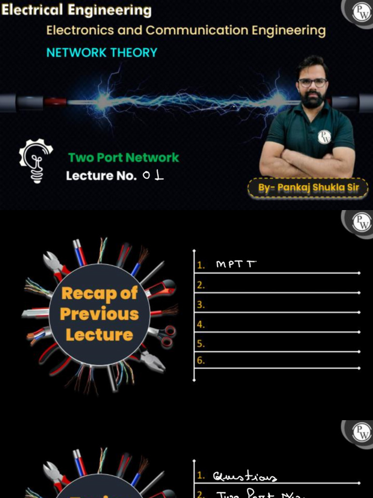 Two Port Network 01 Class Notes6698158d7a6dde0018ee8363 | PDF Two Port Network 01 Class Notes6698158d7a6dde0018ee8363 | PDF