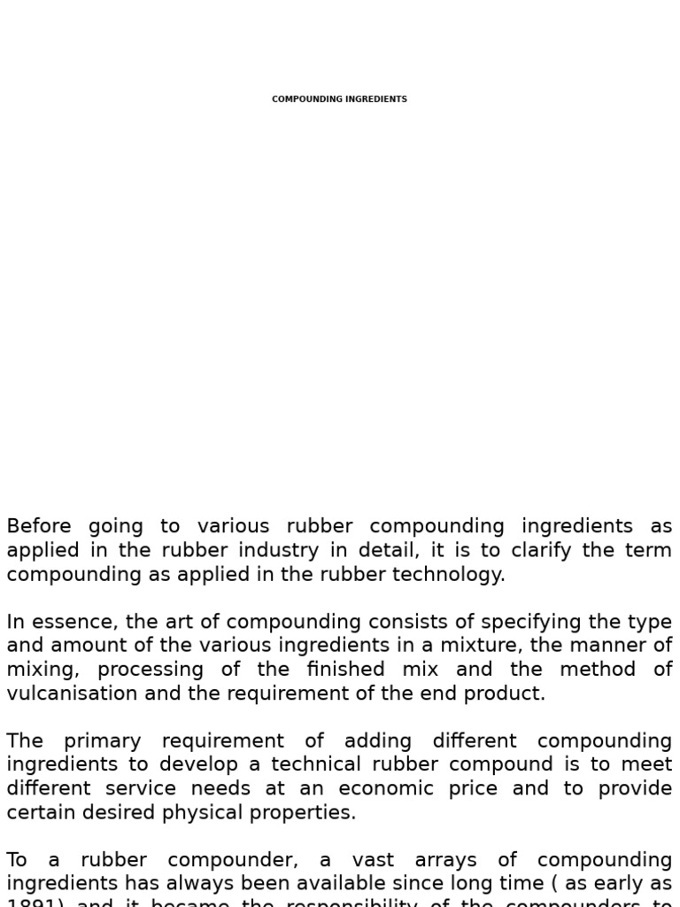 Compounding Ingredients (4) (1) | PDF | Wax | Zinc Oxide