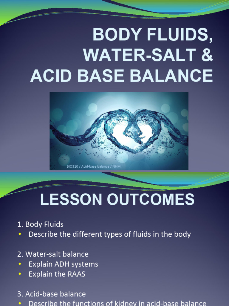 Chapter 6 - Body Fluids, Water-Salt Balance Editted | PDF | Angiotensin ...