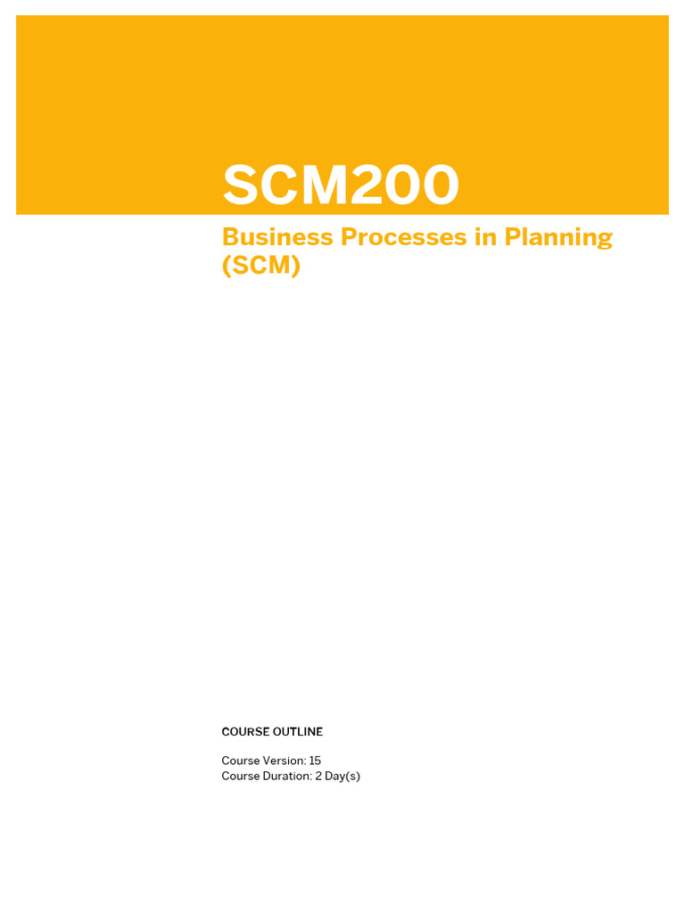 SCM200 EN Col15 ILT FV CO A4 | PDF | Supply Chain Management | Supply Chain