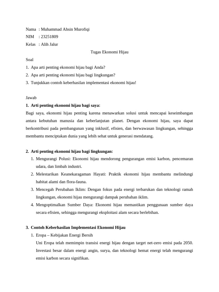 23251809_Muhammad Ahsin Murofiqi_Tugas Ekonomi Hijau.pdf | PDF