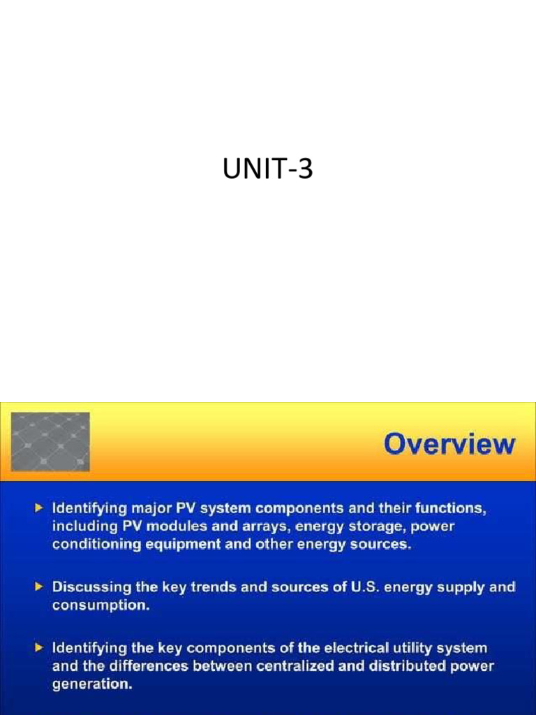 Solar Unit 3 | PDF
