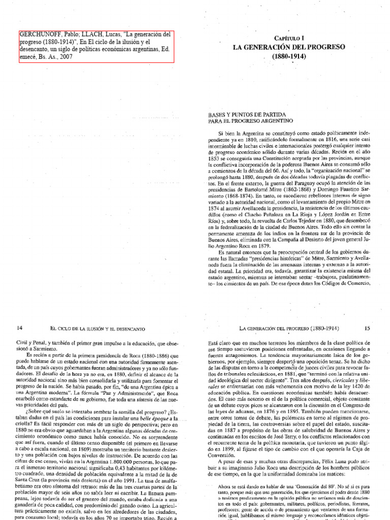 Texto 1. Gerchunoff Pablo y Llach Lucas | PDF