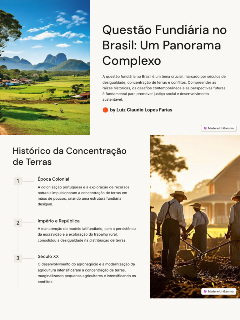 Questao Fundiaria No Brasil Um Panorama Complexo (1) | PDF | Agricultura | Sociologia