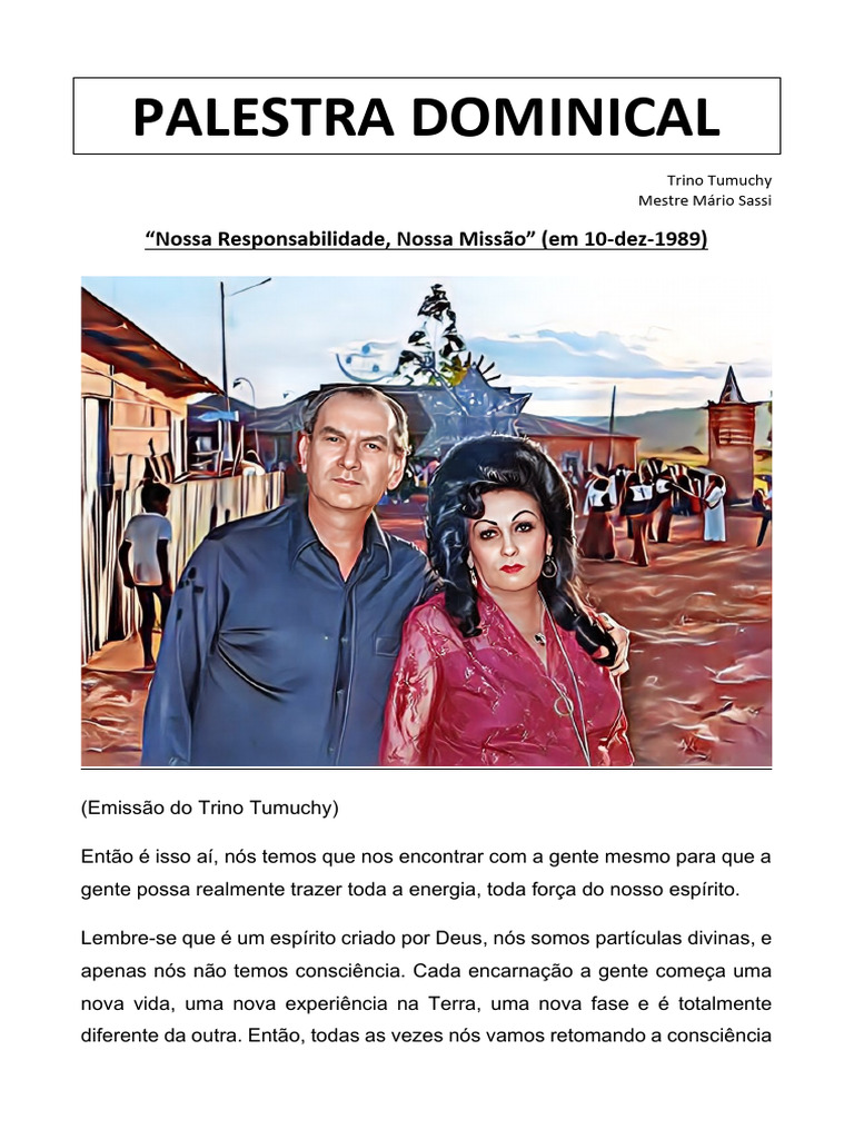00 - Mario Sassi - Nossa Responsabilidade, Nossa Missao - Completo ...