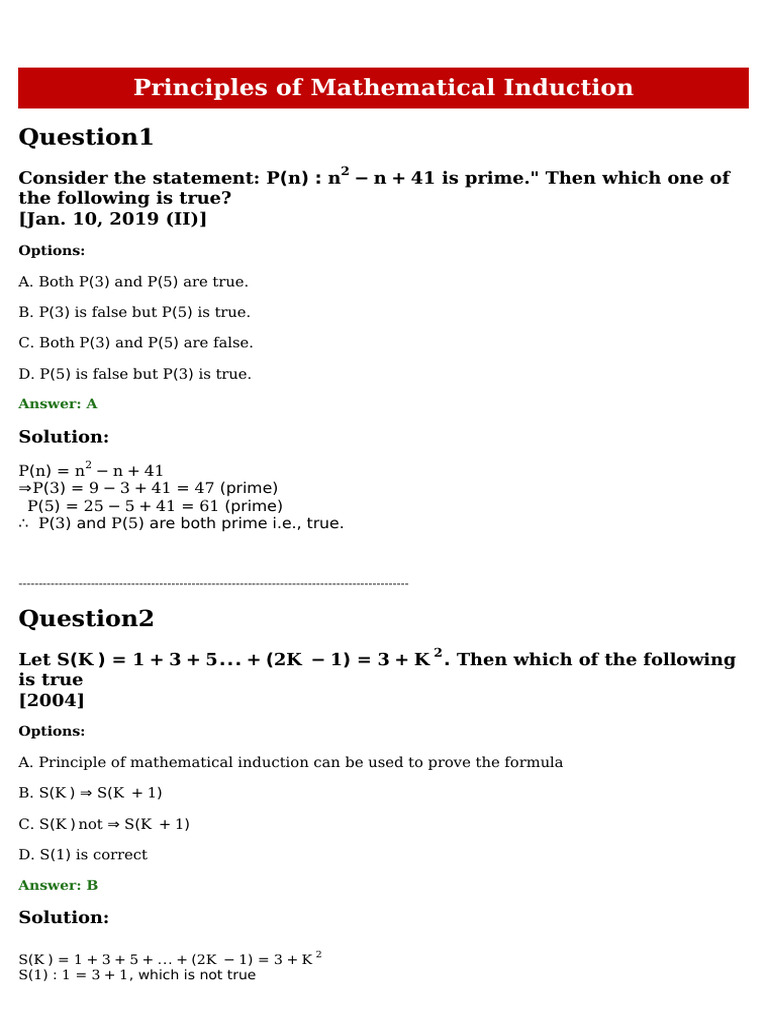 Mathematical Induction | PDF