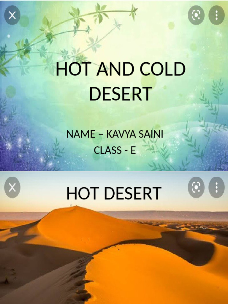 Hot and Cold Desert | PDF