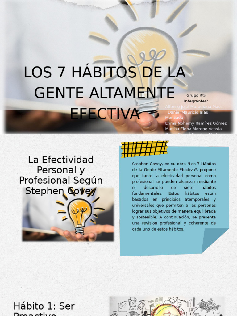 Los 7 Hábitos de La Gente Altamente Efectiva | PDF | Desarrollo personal
