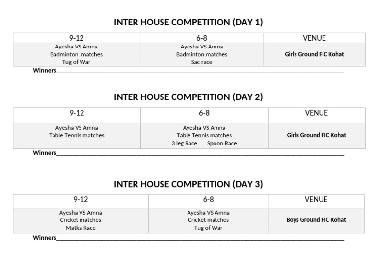 INTER HOUSE COMPETITION_095604 | PDF