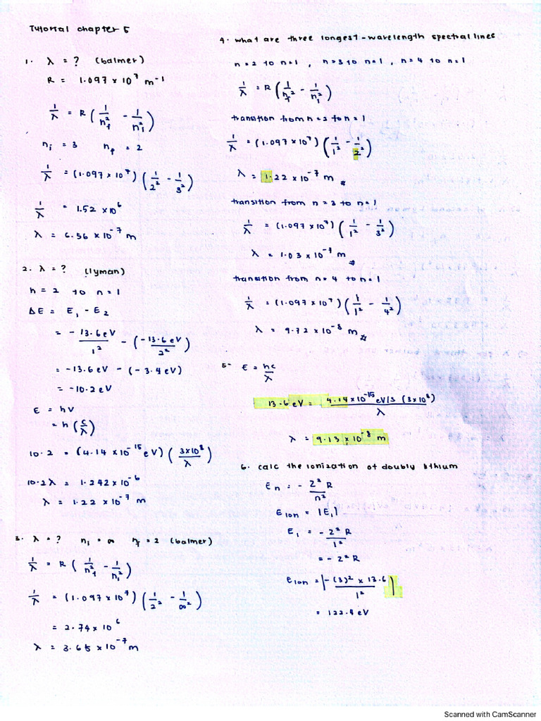 Tutorial 5 Phy310 | PDF