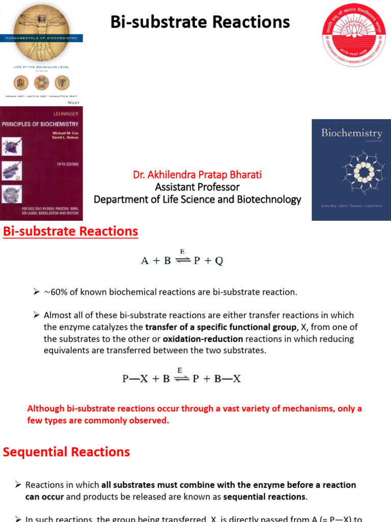 Bi Substrate Reaction | PDF | Enzyme | Chemical Reactions