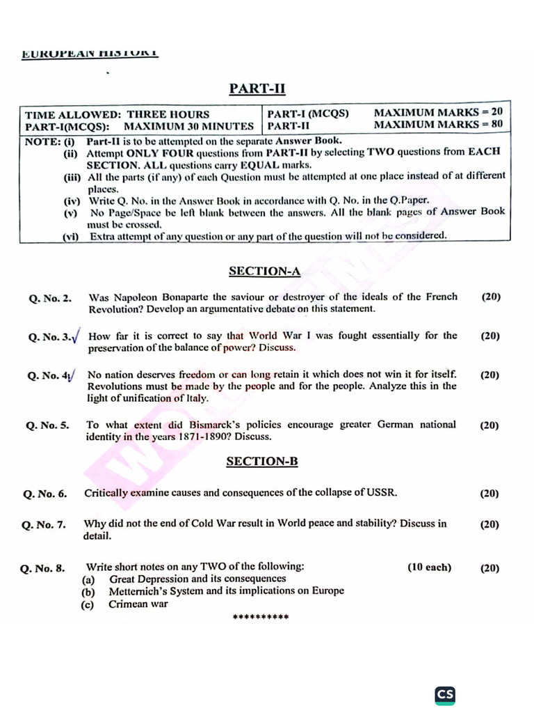 European History Css Special | PDF