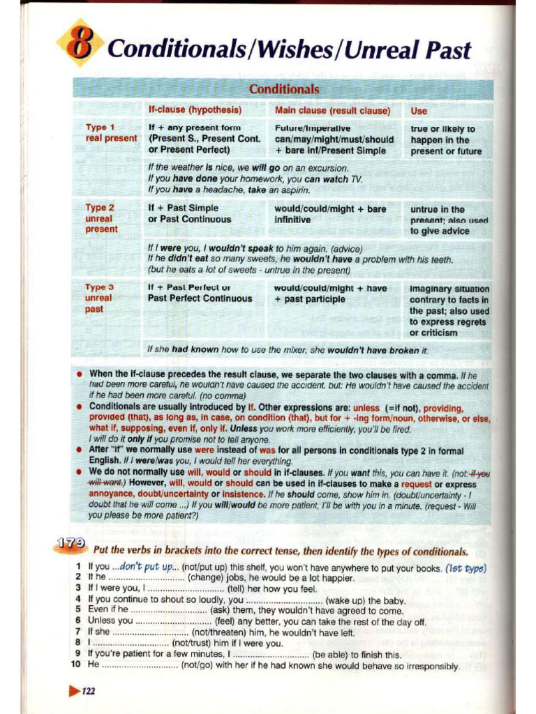Conditionmals - Types 0 - 1 - 2 - 3 | PDF