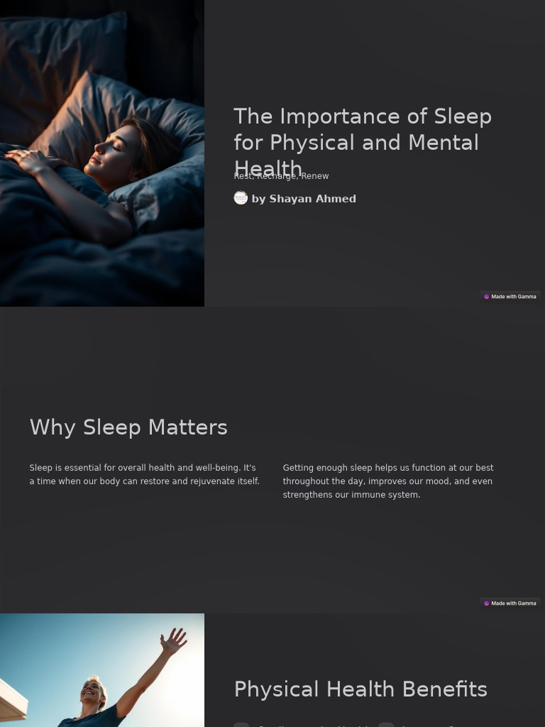 Sleep's Role in Health and Well-being | PDF | Sleep | Sleep Deprivation