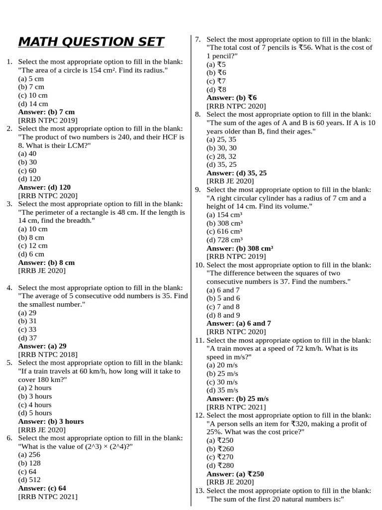 Modern History Question Set | PDF | Area | Interest
