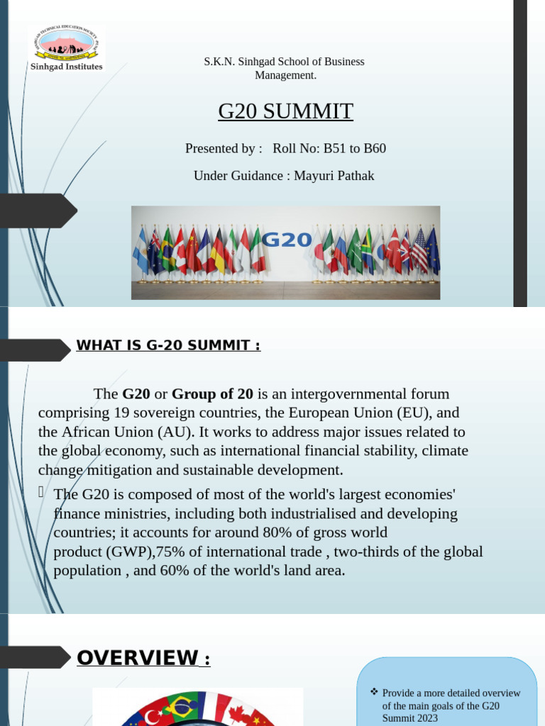 G20 Summit IE ppt (1) | PDF | Climate Change | Climate Change Mitigation
