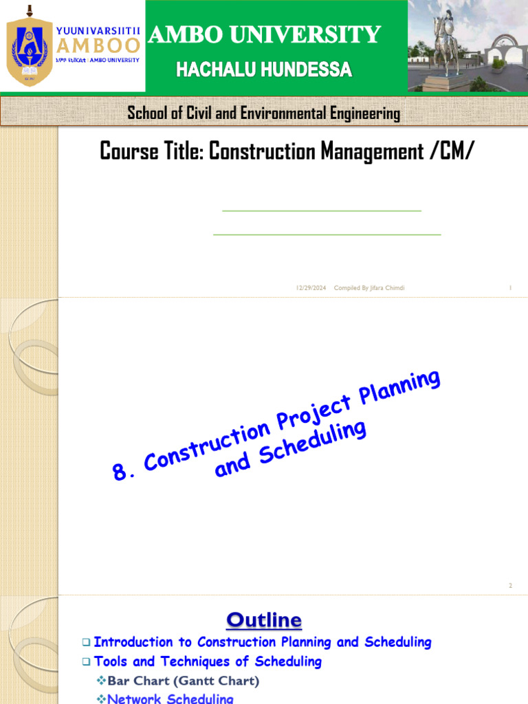 Construction Planning & Scheduling | PDF