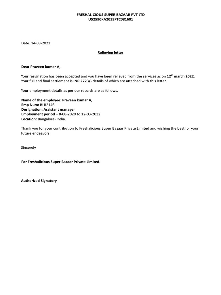 Praveen kumar A,_Relivin Letters - Google Docs | PDF