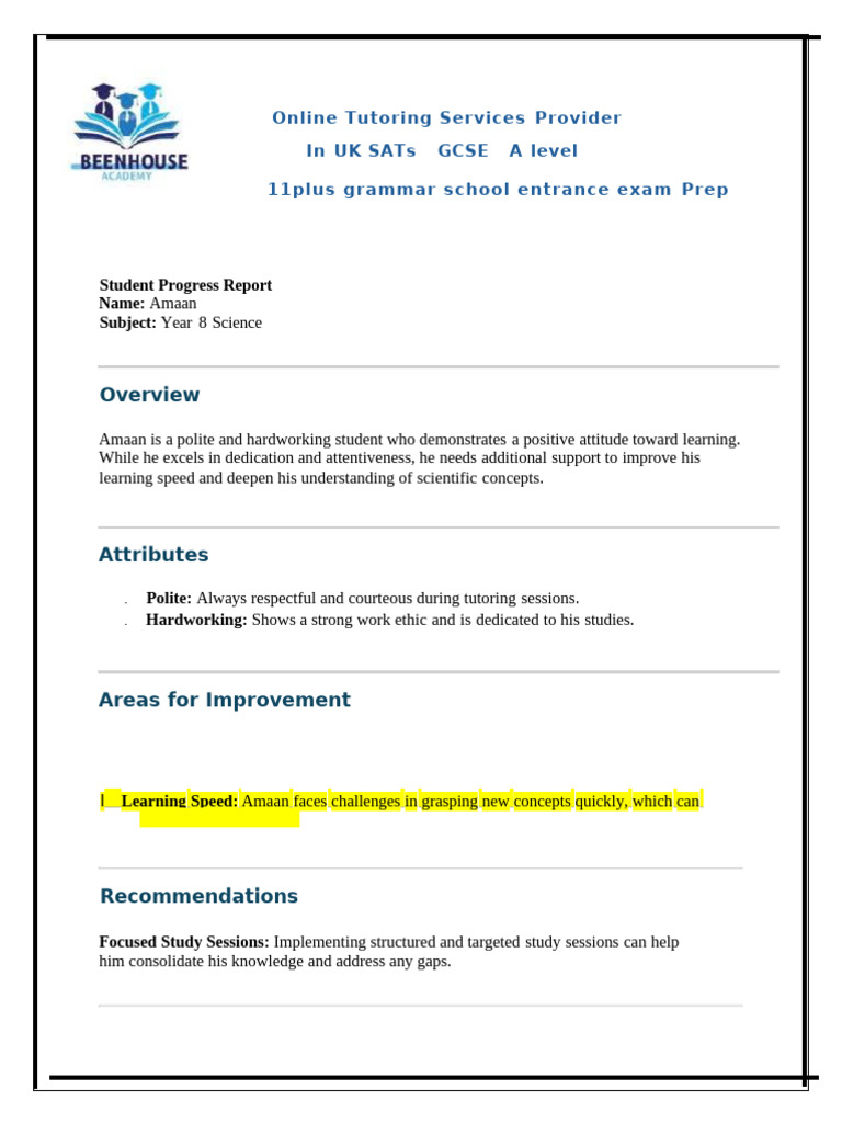 Amaan's Science Report (Nov) | PDF | Science