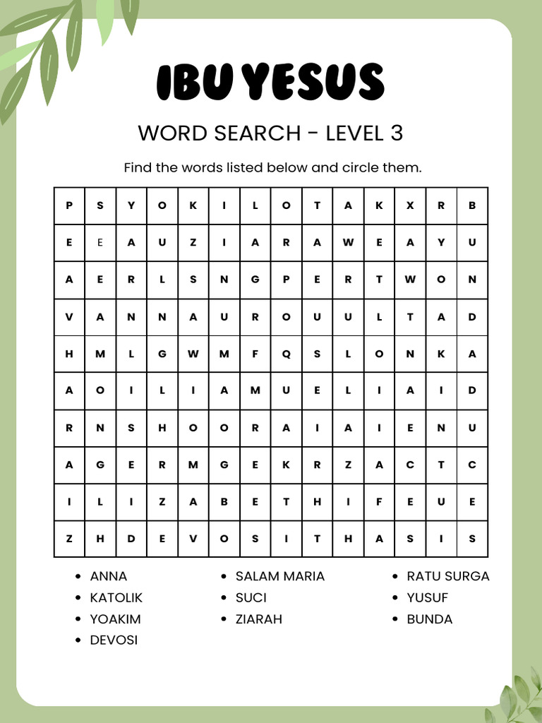 Science Plant Life Cycle Word Search Worksheet in White Green Nature ...