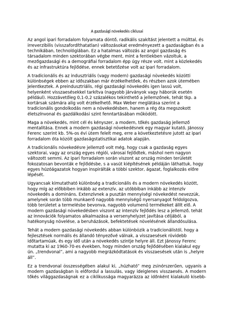 A Gazd-I Növekedés Ciklusai | PDF