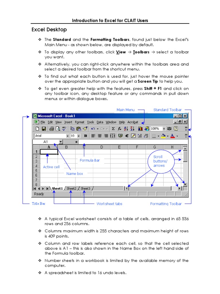 CLAIT Certificate - Introduction To Excel | Download Free PDF ...