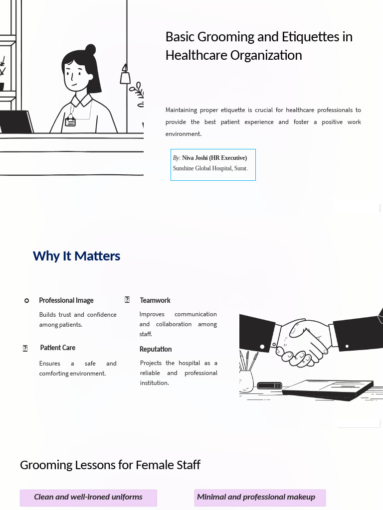Healthcare Grooming and Etiquette Guide | PDF | Reinforcement | Patient