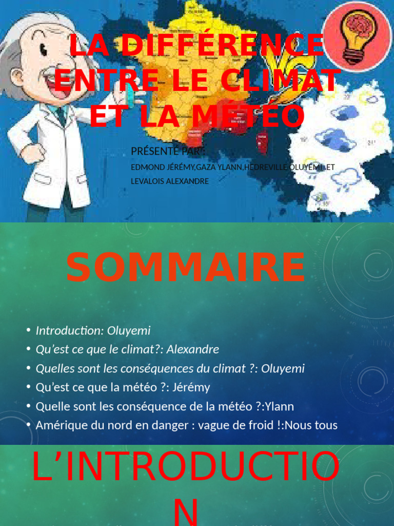La Différence Entre Le Climat Et La Météo | PDF