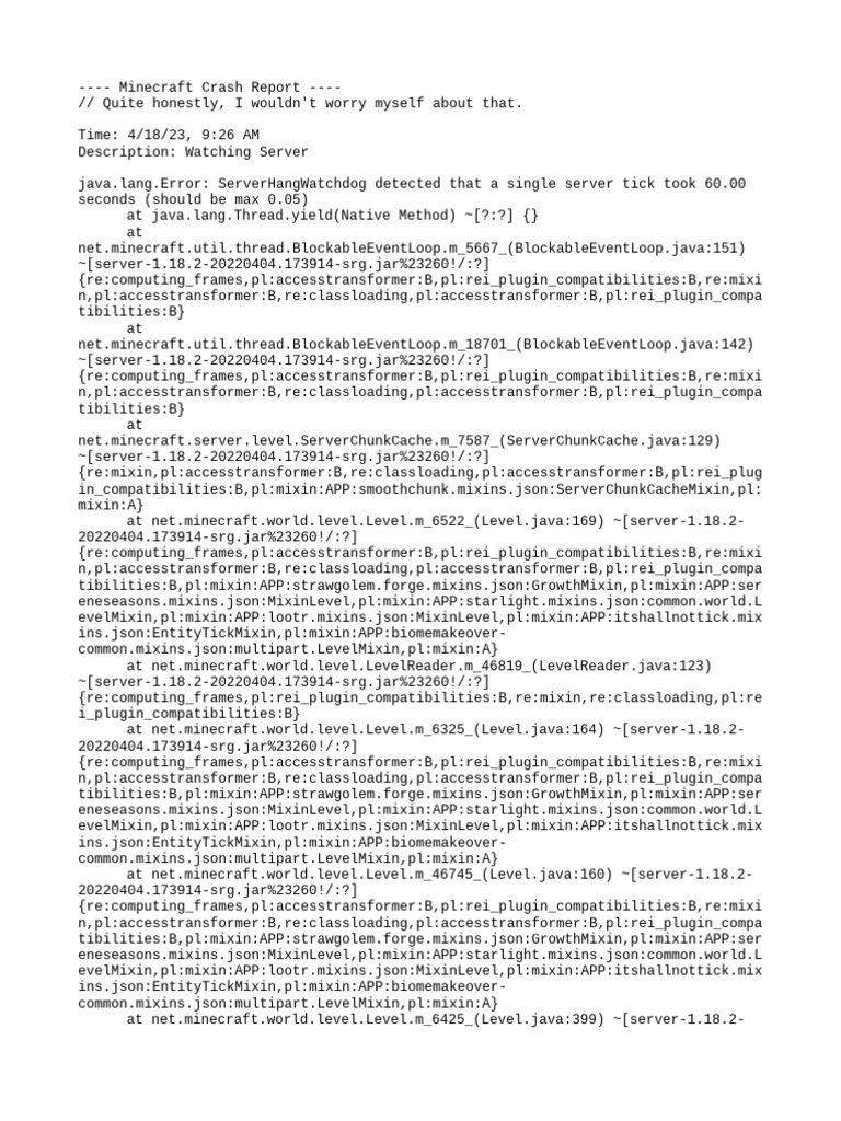 Pumpkillager's Quest Crash Report | PDF | Object Oriented Programming | Computer Programming