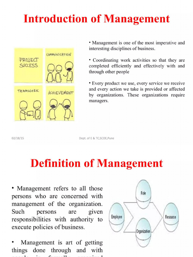 INTRODUCTION OF MANAGEMENT | PDF
