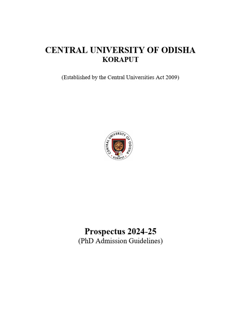 PhD Prospectus 2024 25 | PDF