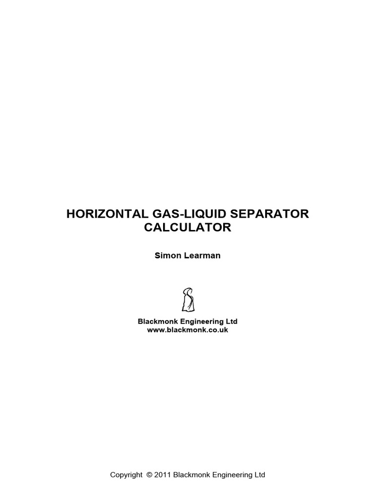 Horizontal Separator Calculator Guide | PDF | Flow Measurement | Nozzle