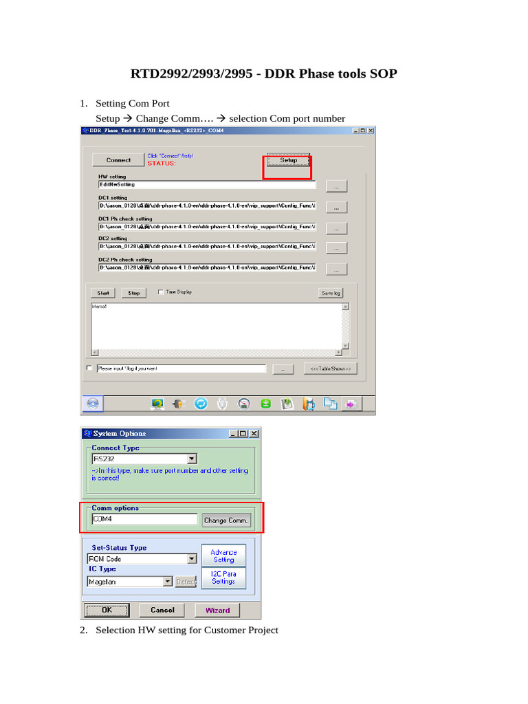RTD299x - DDR Phase Tools SOP | PDF