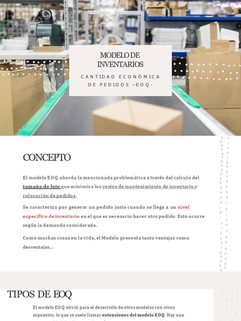 Inventarios EOQ Básico | PDF