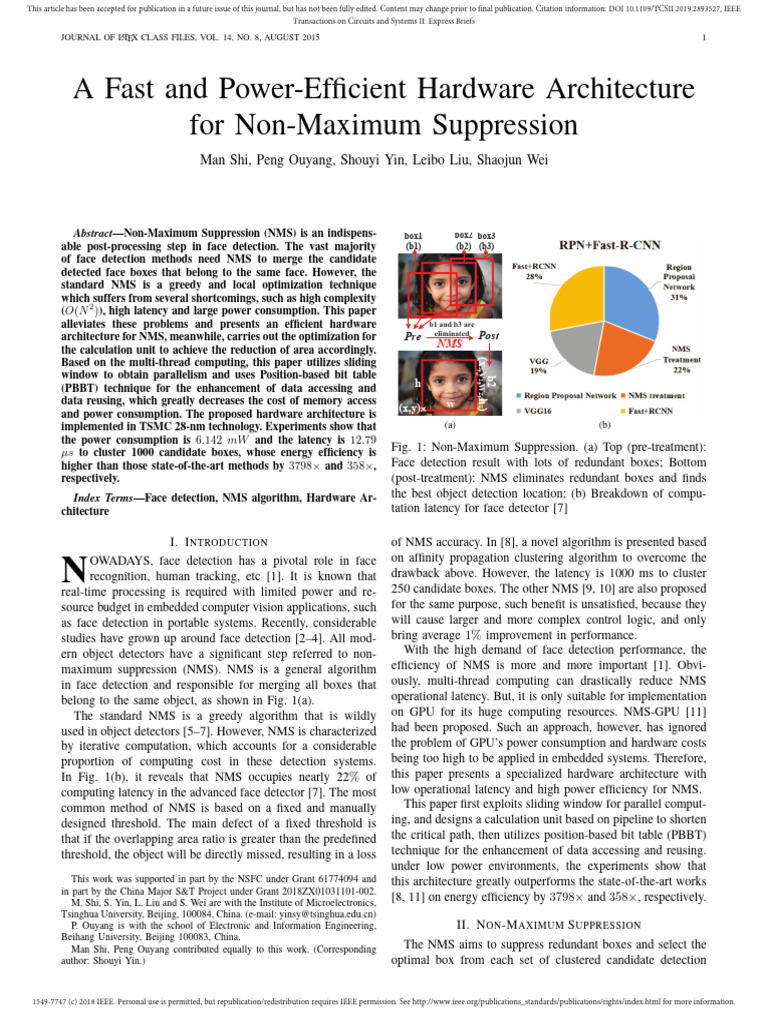 A Fast and Power-Efficient Hardware Architecture For Non-Maximum Suppresion | PDF | Algorithms ...