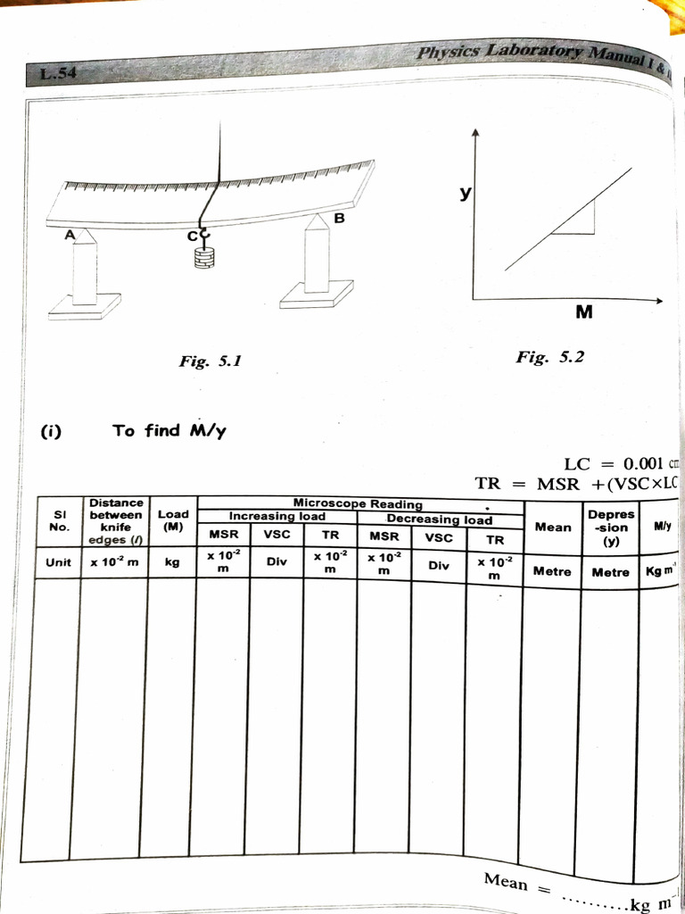 Physics Exprement Nu 3 | PDF | Young's Modulus | Bending