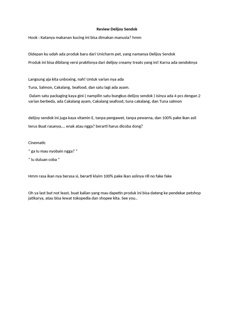 Review Delijoy Sendok | PDF