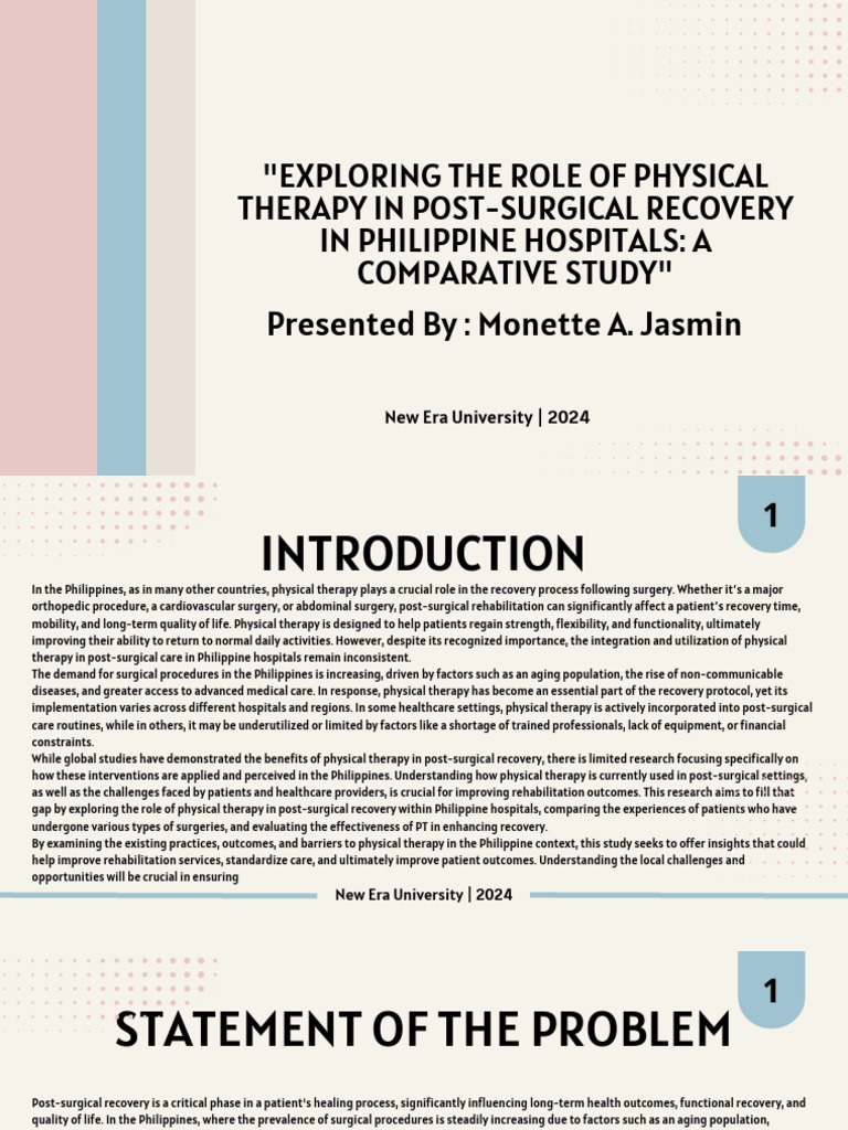 Exploring The Role of Physical Therapy in Post-Surgical Recovery in ...