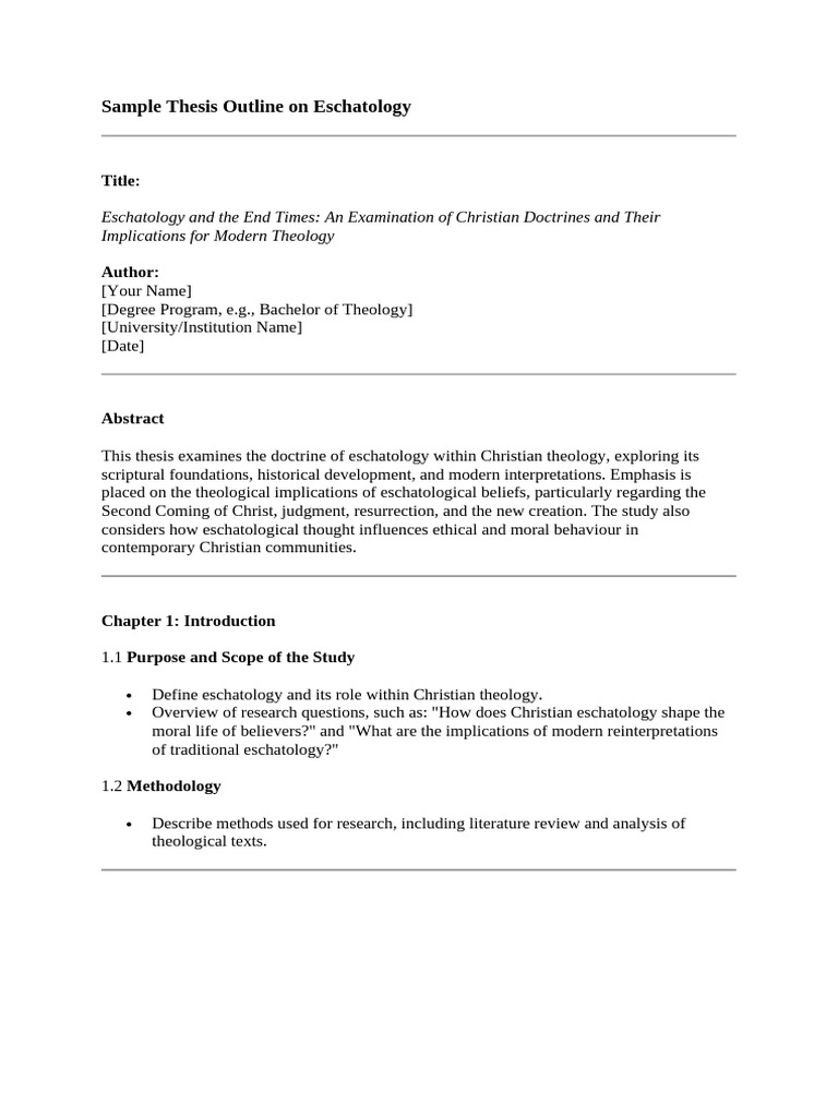 Understanding Eschatology in Christianity | PDF | Eschatology ...