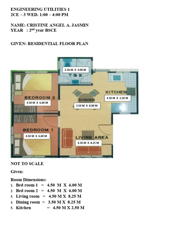 Engineering Utilities 1 Floor Plan 1 Jasmin Cristine Angel Final | PDF