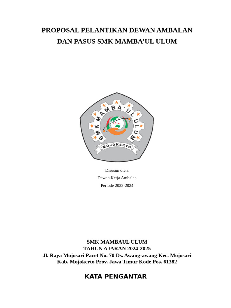proposal mentah muspanitera ambalan | PDF